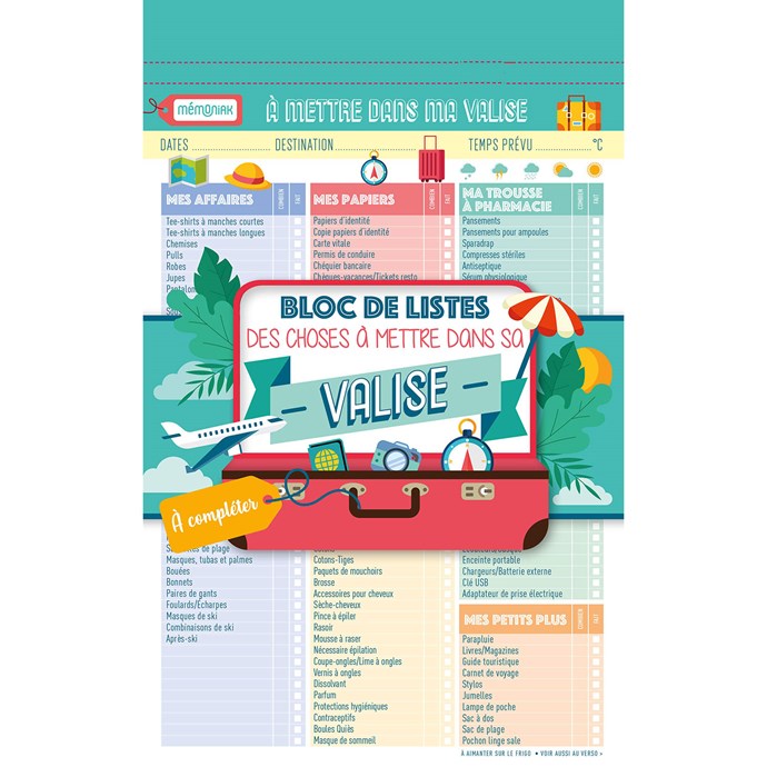 Bloc liste valise