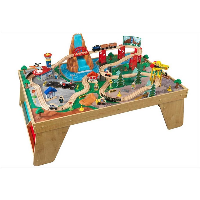 Table de circuit de train en bois kidkra