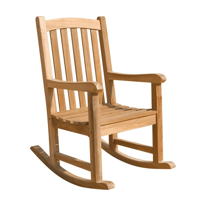 Rocking chair en teck massif