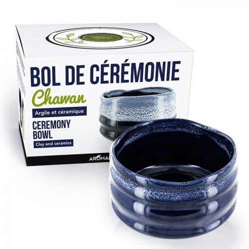 Bol de cérémonie japonais chawan - bleu