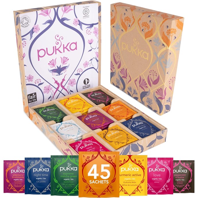 Pukka coffret thé & infusion 45 sachets