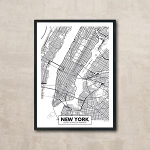 Tableau carte ville city map | Nature & Découvertes