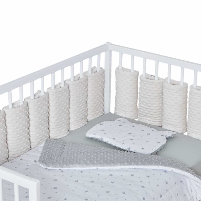 Tour de lit bébé modulable minky écru | Nature & Découvertes