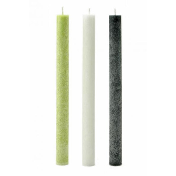 Lot de 3 bougies bâton zen - ardoise, | Nature & Découvertes