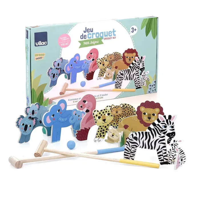 Croquet en bois animaux petit safari