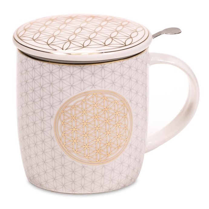 Tasse à thé mug infuseur fleur de vie | Nature & Découvertes