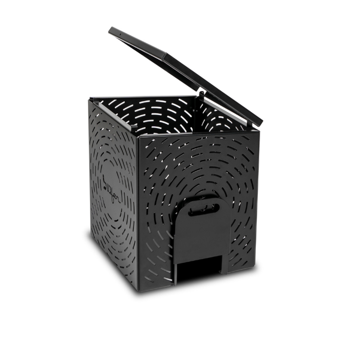 Composteur design petit taille en métal - noir - 100l | Nature ...