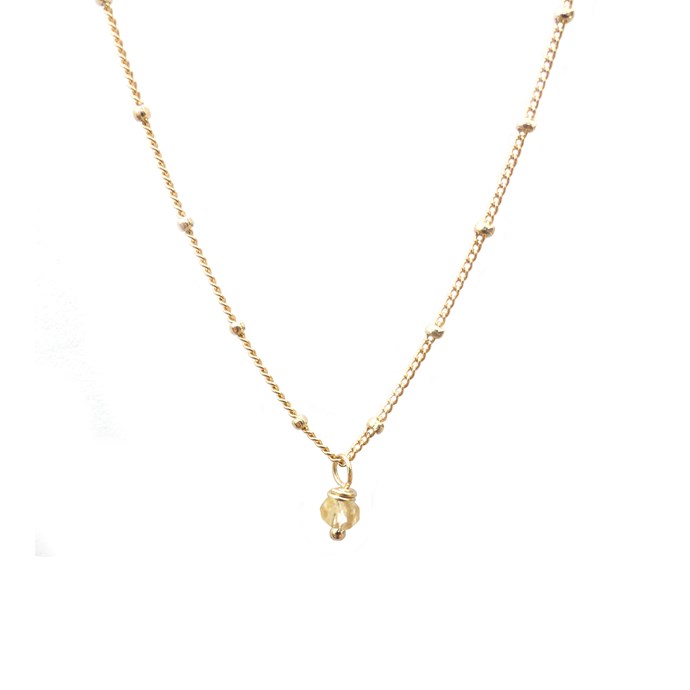 Collier court citrine - néo