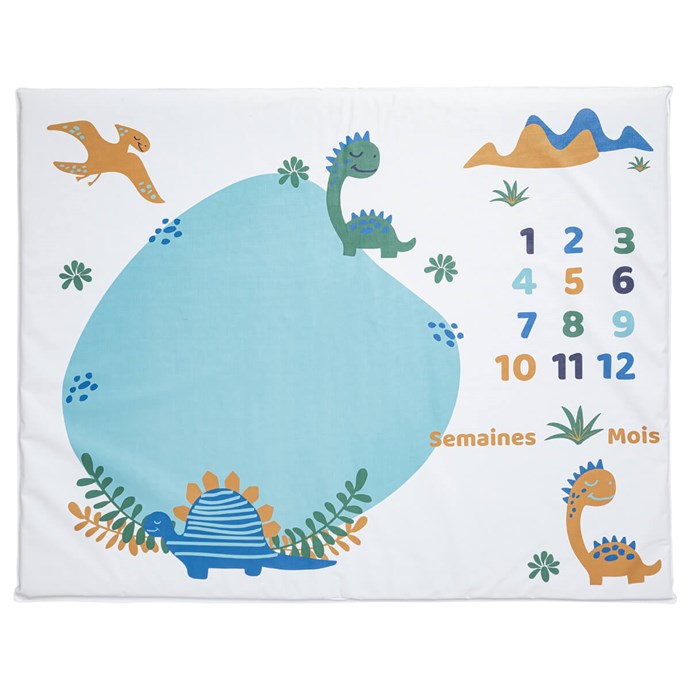 Tapis de jeu en pvc 72x92 cm avec étapes bébé - funny dino
