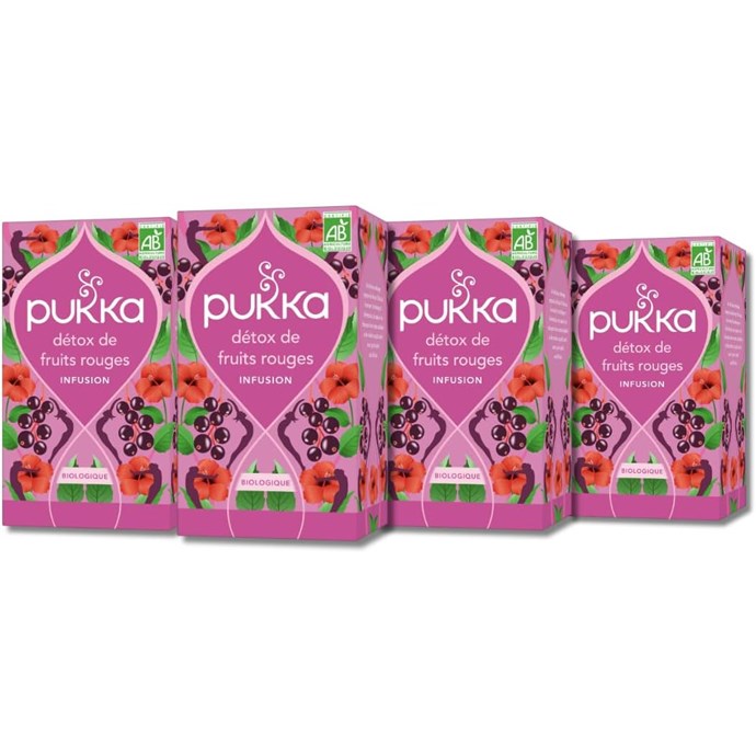 Pukka, infusion biologique, détox de fruits rouges