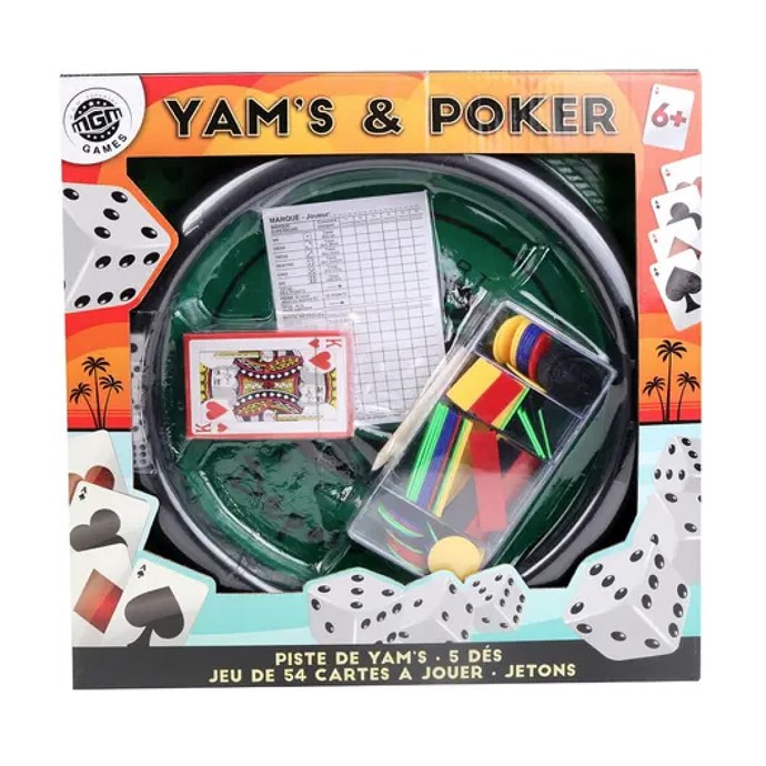 Piste jeu de yams et jeu de poker