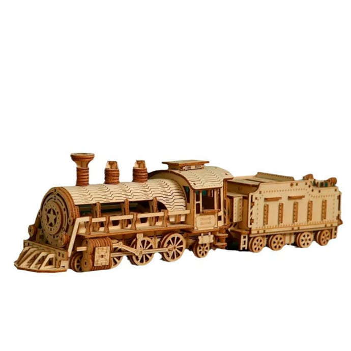 Maquette en bois 3d, conception de train avec mouvement mécanique. 282 ...
