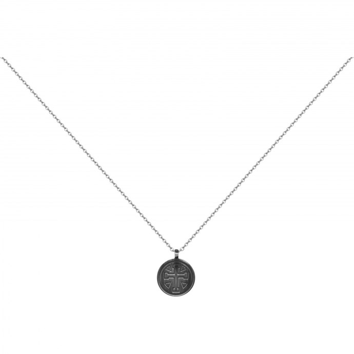 Collier mono-motif james en pvd