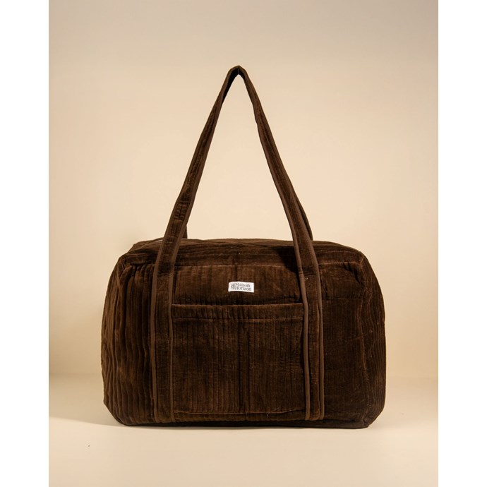 Sac week-end ou à langer lola velours chocolat