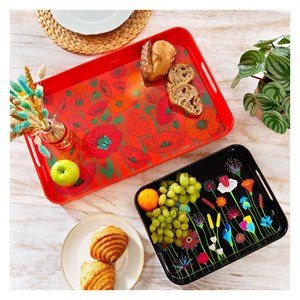 Plateau de service rouge