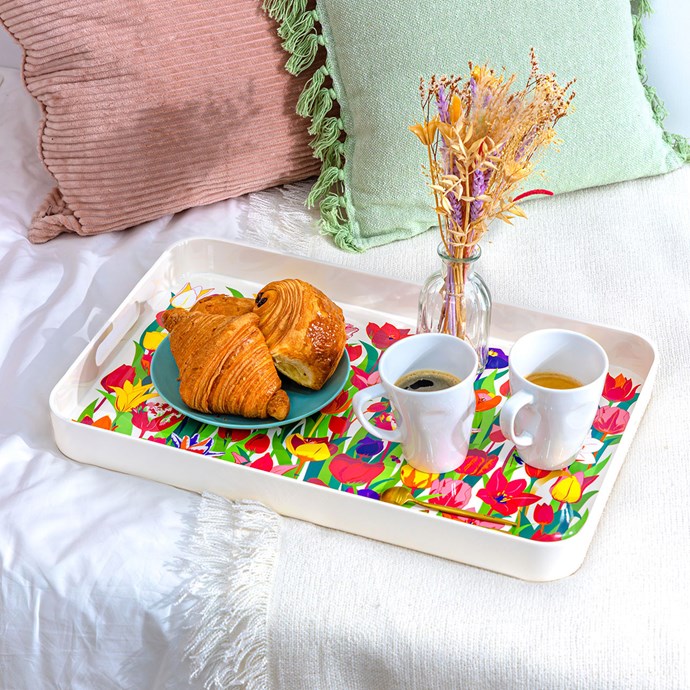 Plateau de service multicolore