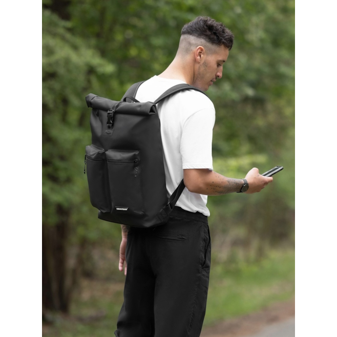 Sac à dos sacoche vélo 2 en 1 noir