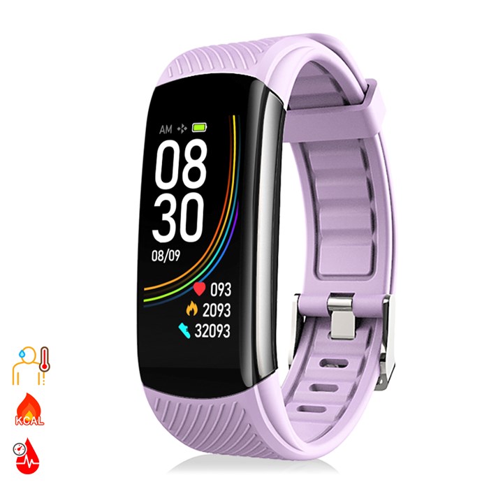 Bracelet intelligent t118 avec mesure de la température corporelle.