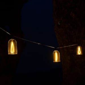 Guirlande filament glow 8 cloches 15m