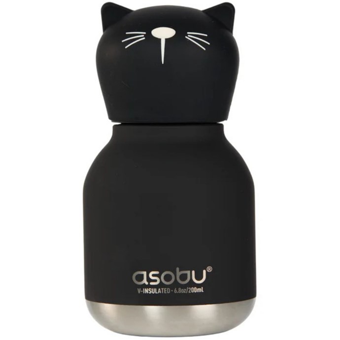 Mini gourde isotherme bestie chat noir (200 ml)