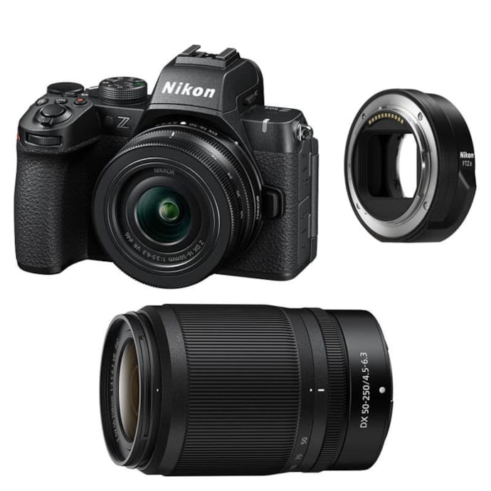 Nikon z50 ii + z 16-50 + z 50-250 + adaptateur ftz ii