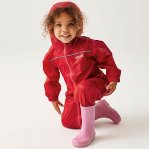 Combinaison imperméable enfant regatta puddle iv rouge