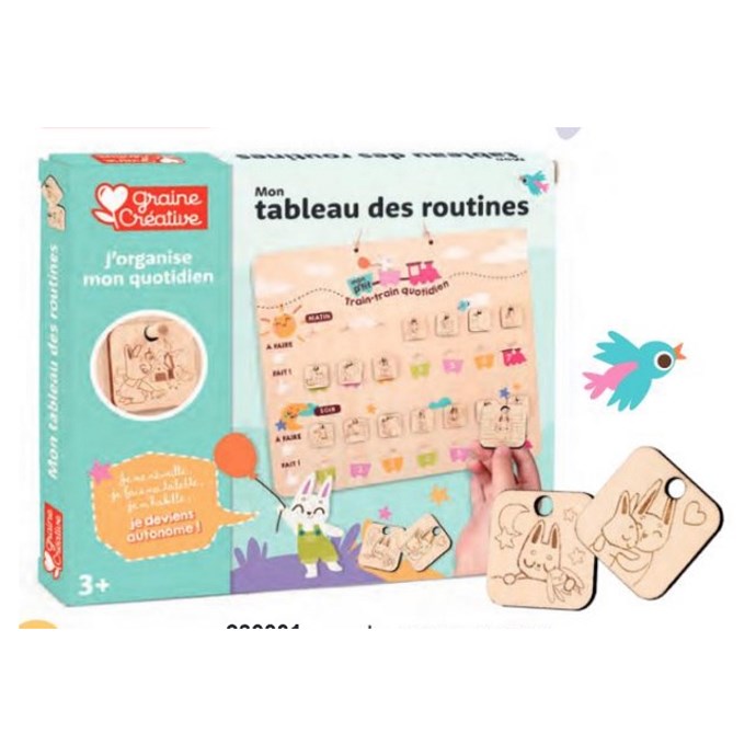 Mon tableau des routines en bois