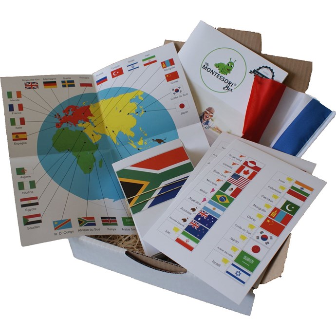Mamontessoribox pays & drapeaux du monde | Nature & Découvertes