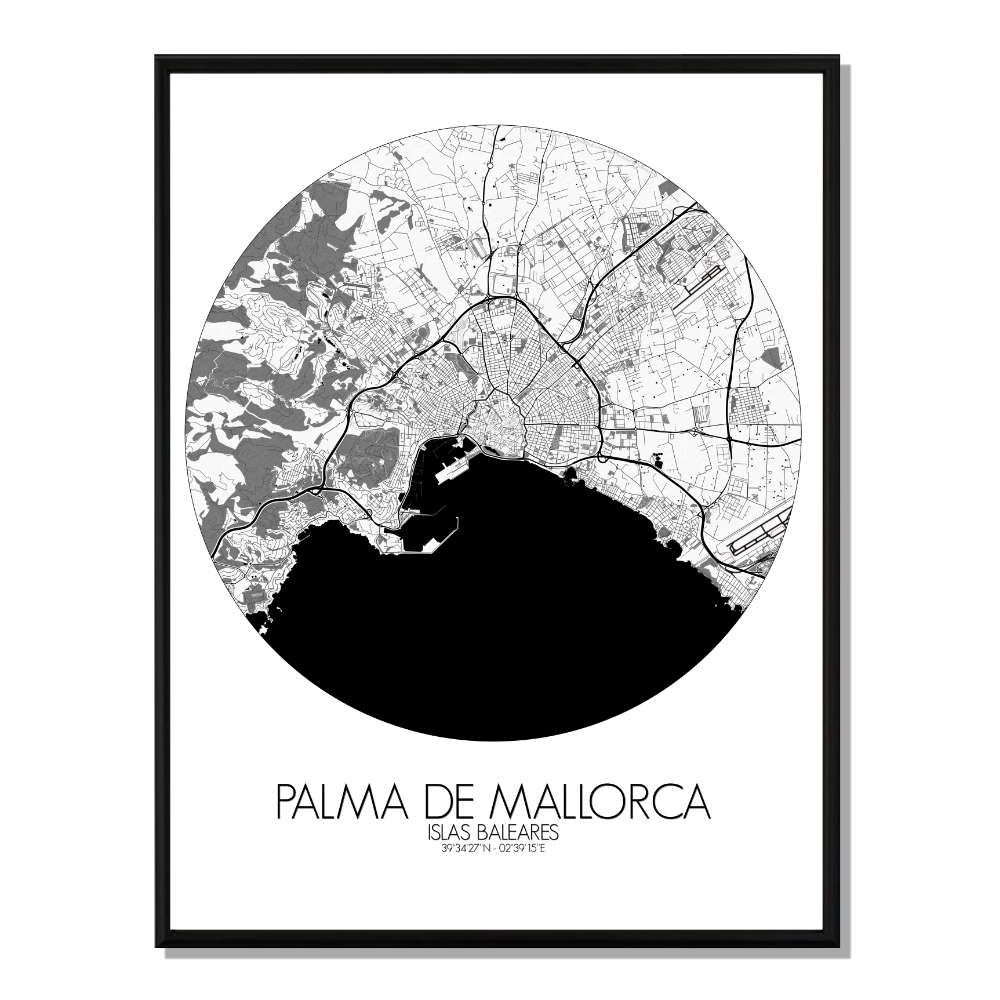Palma carte ville city map rond | Nature & Découvertes
