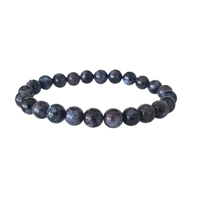 Bracelet gabbro merlinite 8 mm