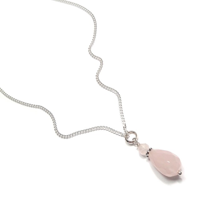 Collier iara quartz rose argent 925 | Nature & Découvertes