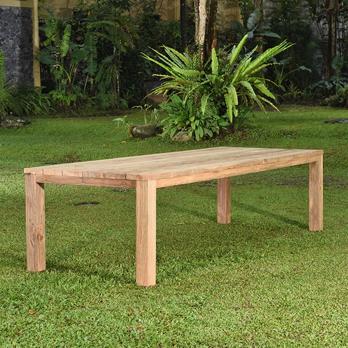 Mesa de teca recuperada 300x110 cm calla | Nature & Découvertes