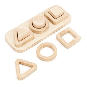 Puzzle 3d trois formes en bois | Nature & Découvertes