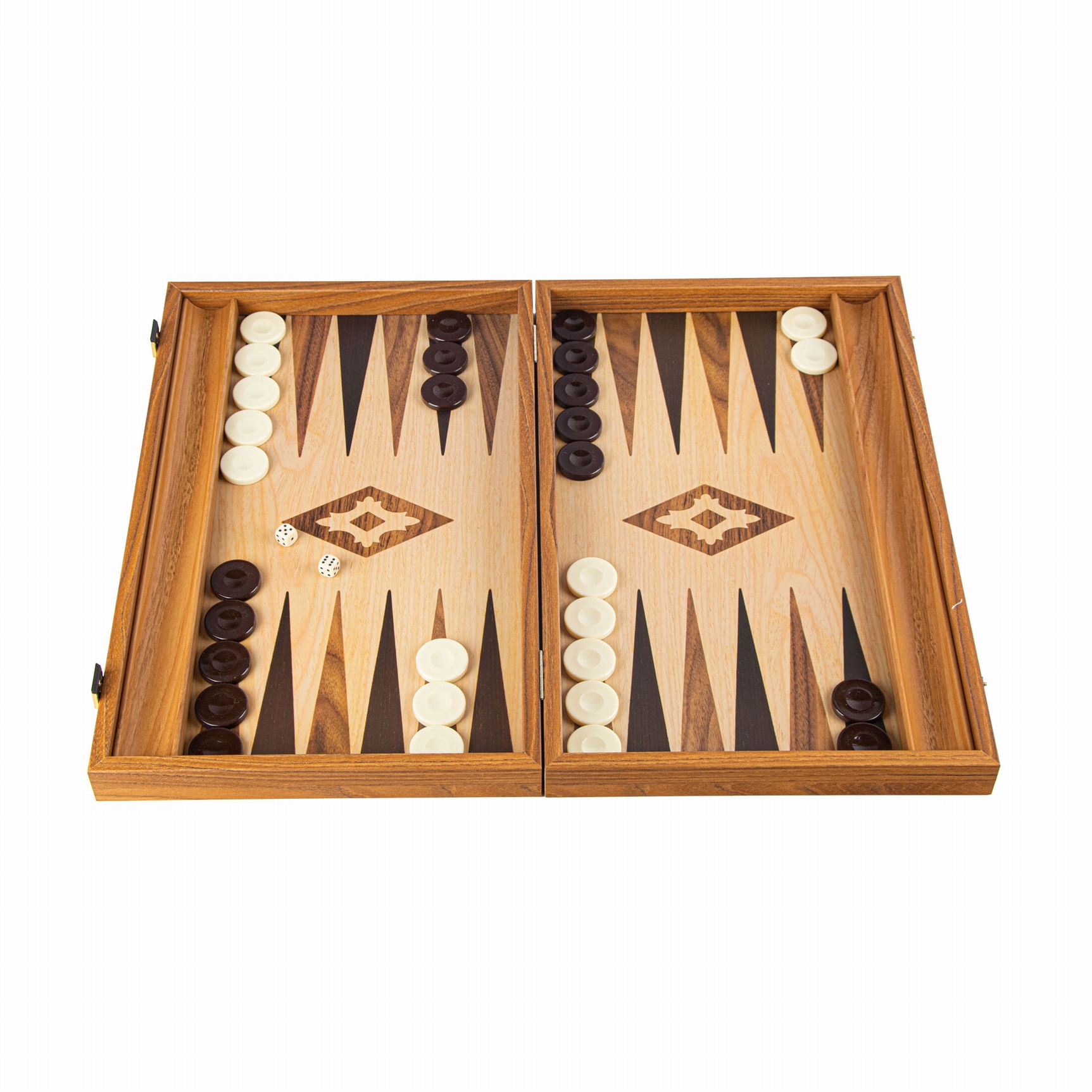Backgammon 48cm type noyer hc | Nature & Découvertes