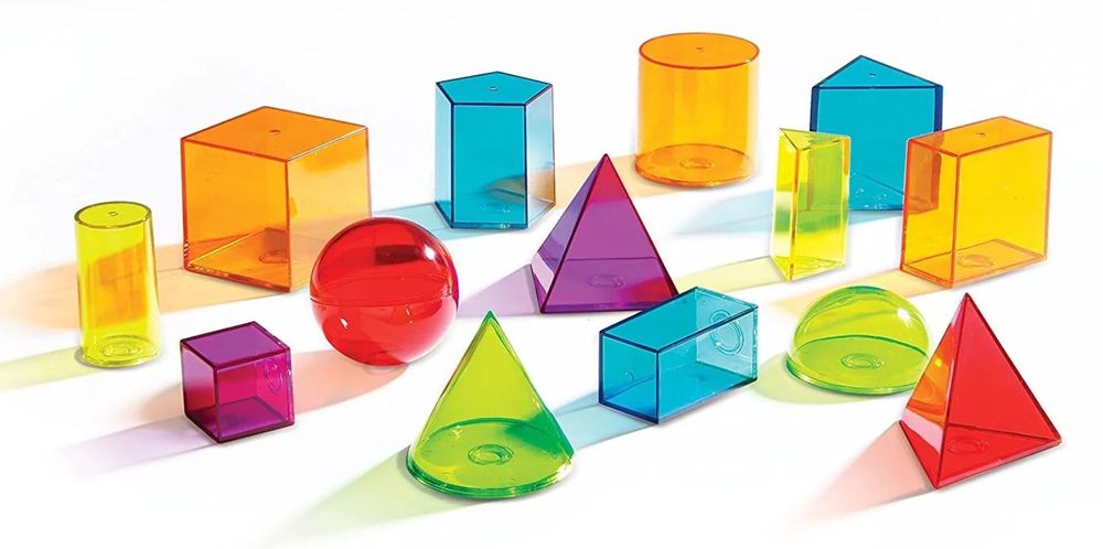 14 solides géométriques translucides | Nature & Découvertes