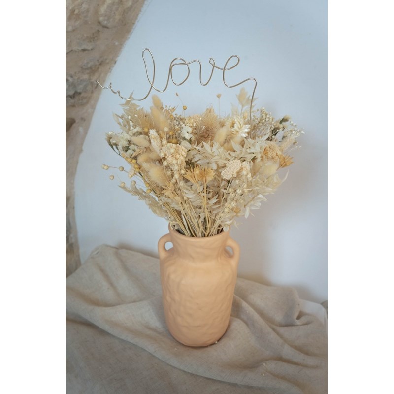 Bouquet de fleurs beige - Nature & Découvertes