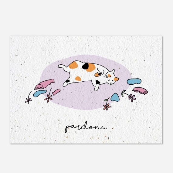 Carte à planter - chat pardon | Nature & Découvertes