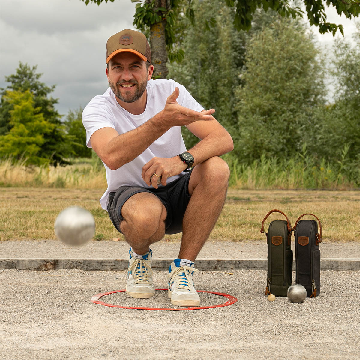 Sacoche boule de petanque jack charbon | Nature & Découvertes