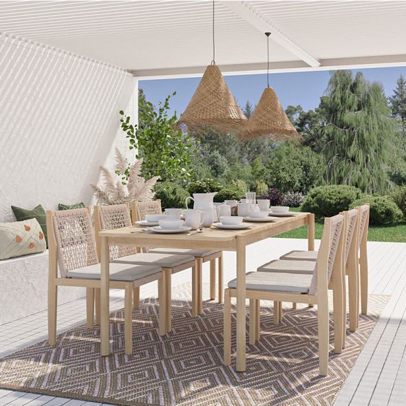 Table de jardin en bois samoa | Nature & Découvertes