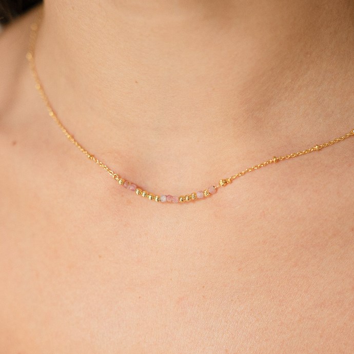 Collier message âme sœur - rose