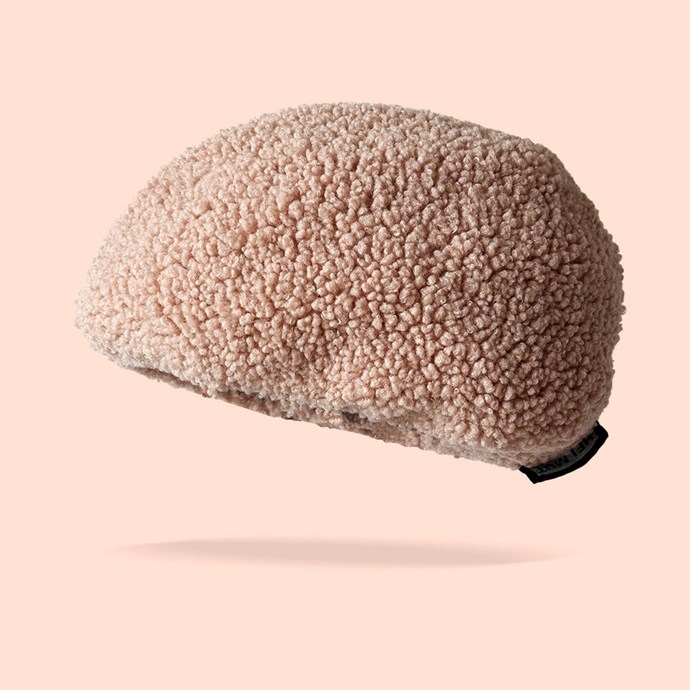 Couvre casque moumoute beige adulte