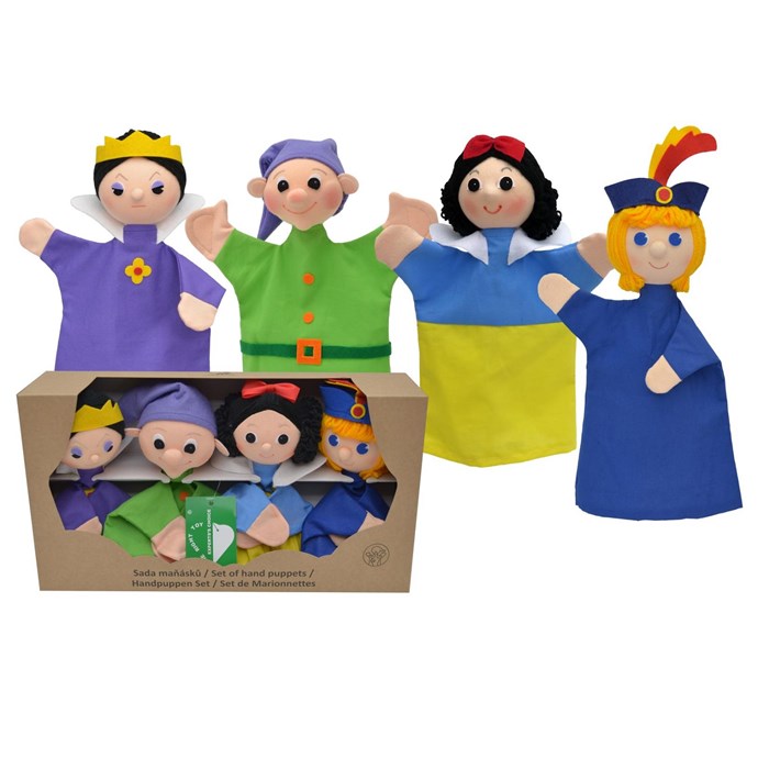 Set de 4 marionnettes blanche neige
