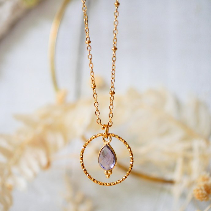 Collier amethyste clementine